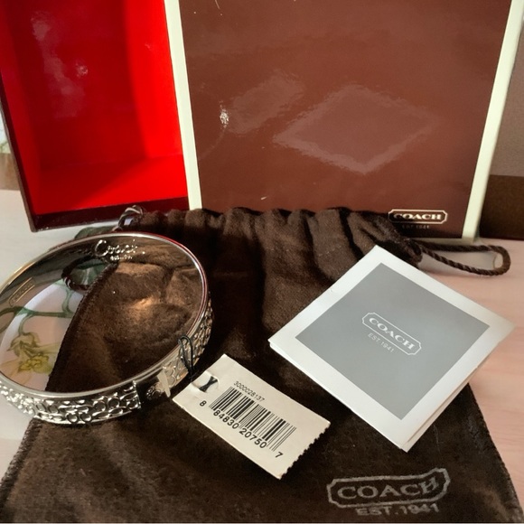 Coach | Jewelry | Coach Polished Silver 2 In 3indiameter Bangle ...